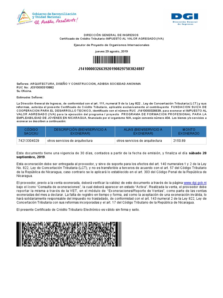 Septiembre, 2019.: WWW - Dgi.gob - Ni | PDF | Gobierno