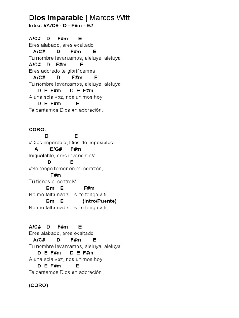 Dios Imparable - Marcos Witt | PDF