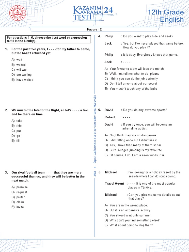 12th Grade English English | PDF
