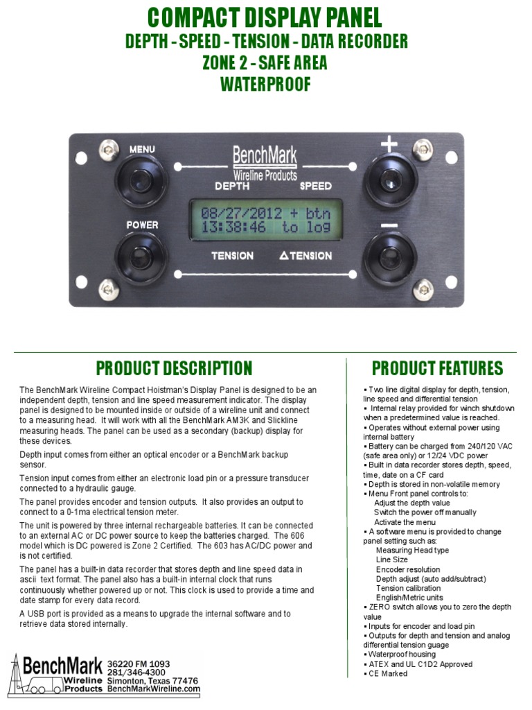 Depth - Speed - Tension - Data Recorder Zone 2 - Safe Area Waterproof ...