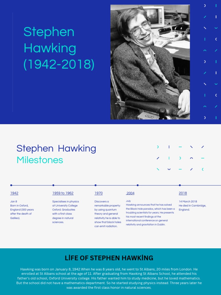 Stephen Hawking (1942-2018) | PDF | Stephen Hawking | Black Hole