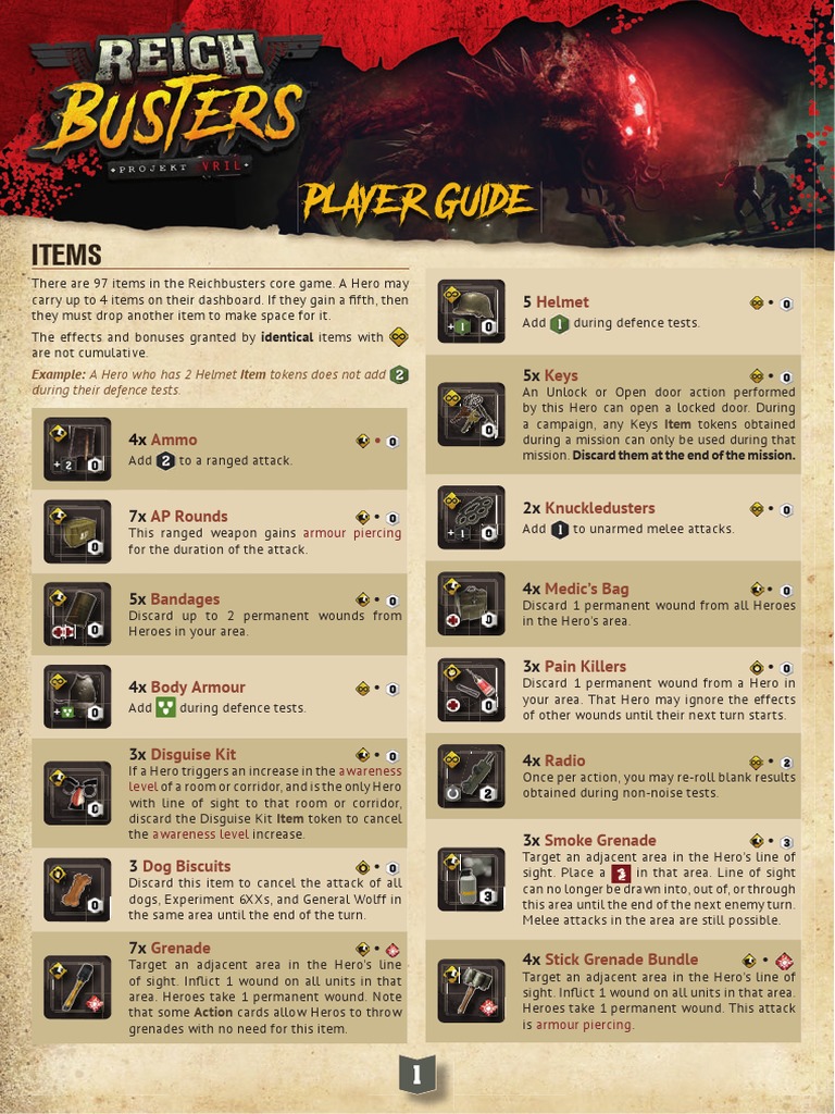 Reichbusters Item Overview | PDF