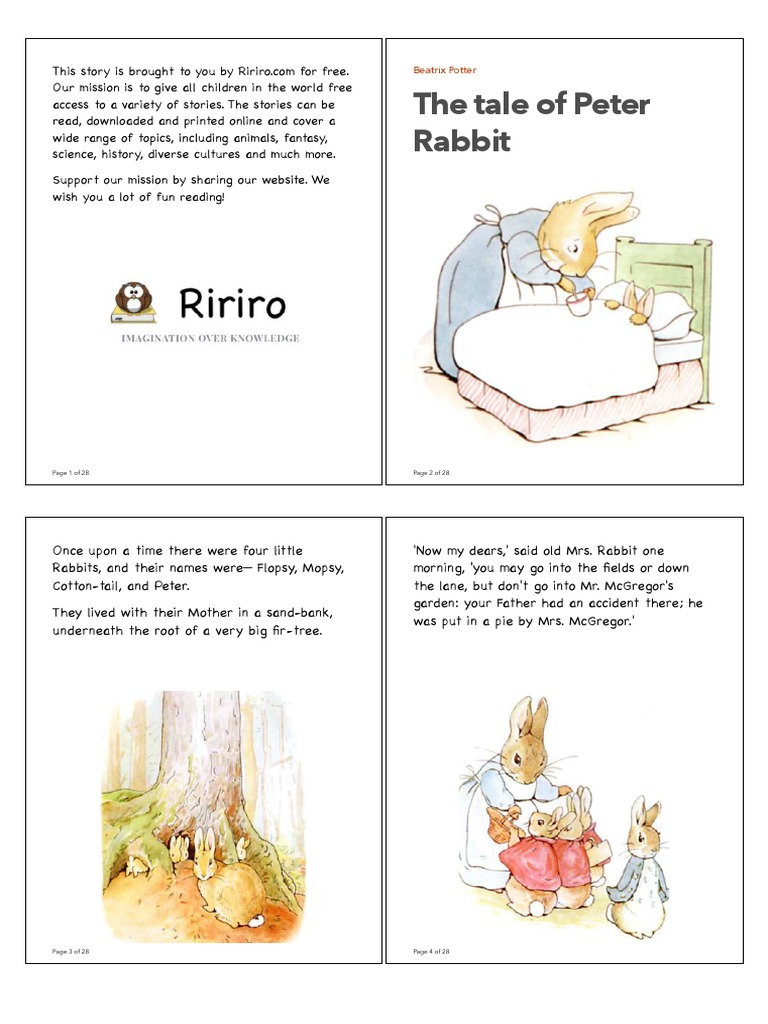 The Tale of Peter Rabbit: Beatrix Potter | PDF