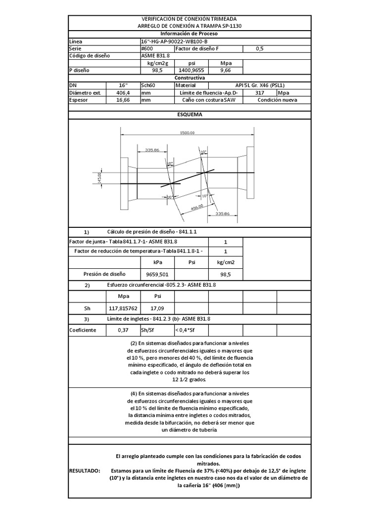 Hoja de calculo PAE-SIMA SPOOL MITRADO | PDF | Pascal (Unidad ...