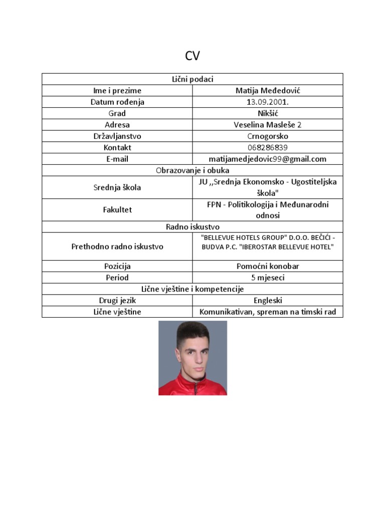 CV Biografija | PDF