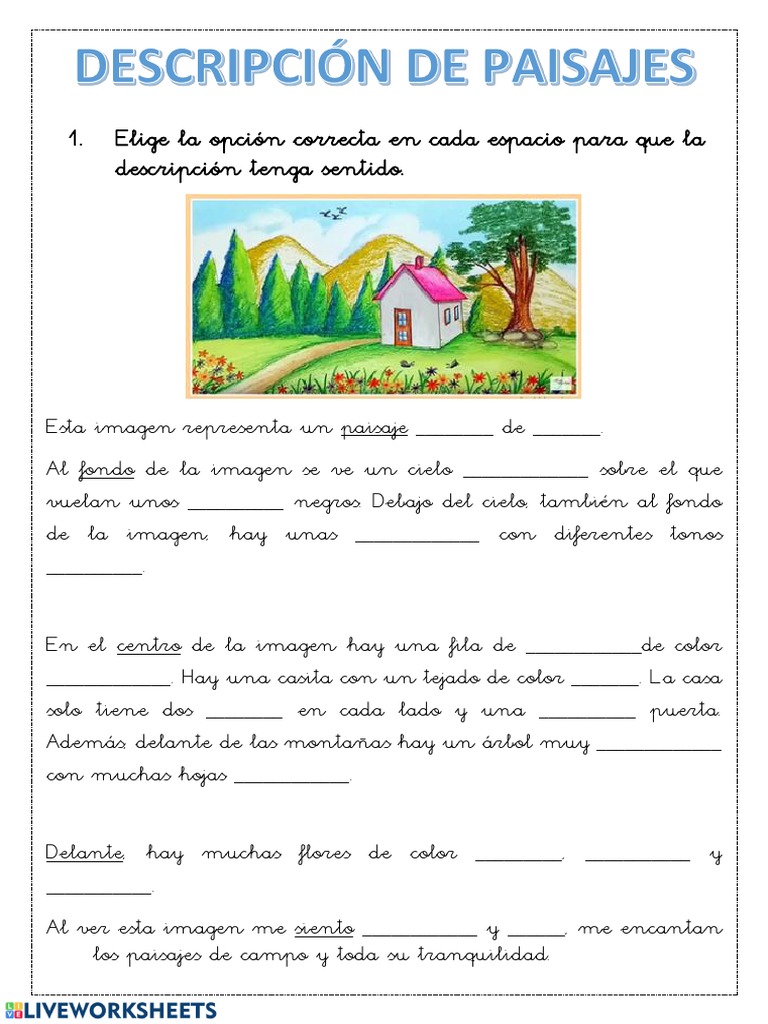 Descripción de Paisaje | PDF