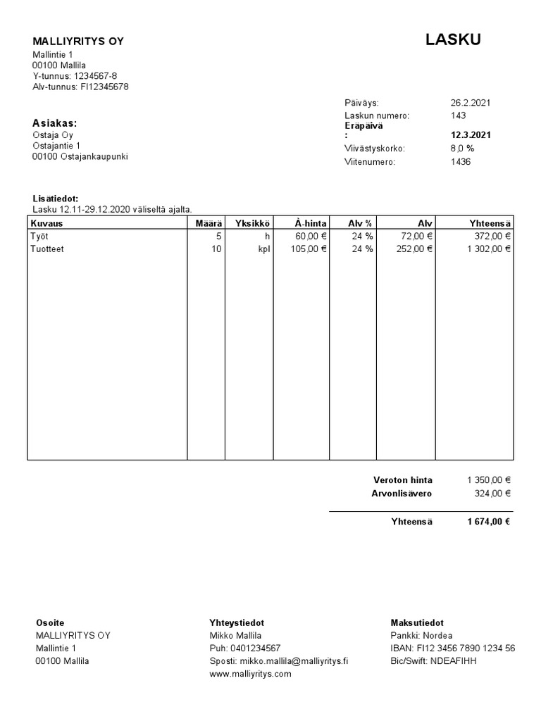 Laskupohja Perinte | PDF