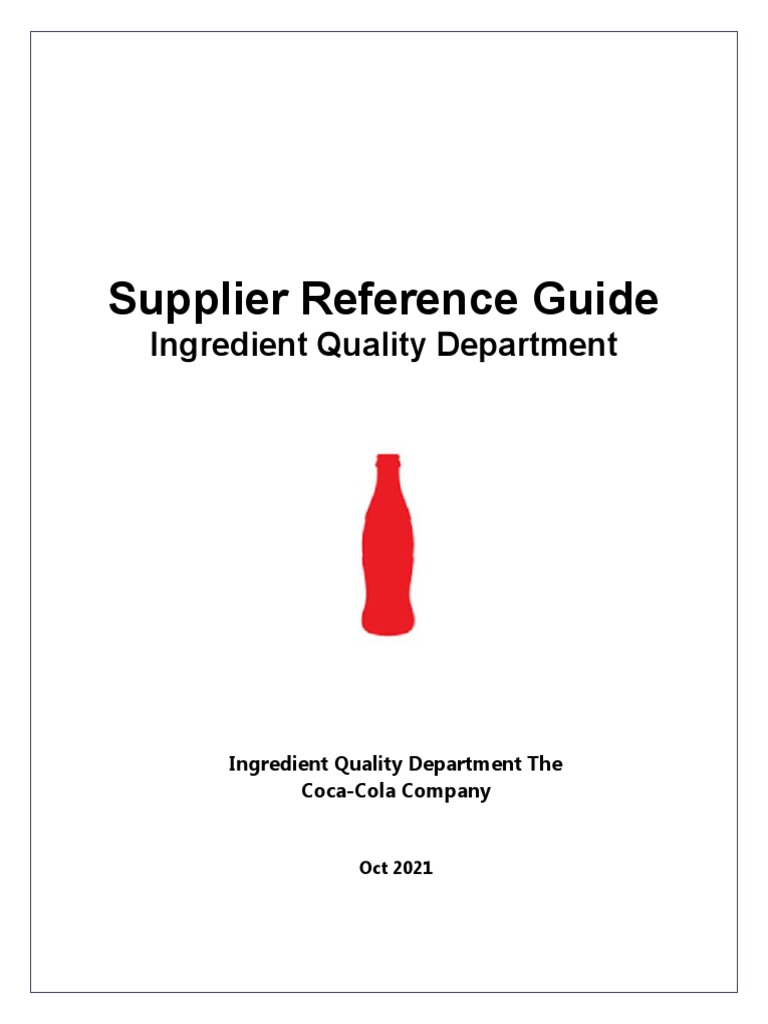 Supplier Reference Guide v7 | PDF