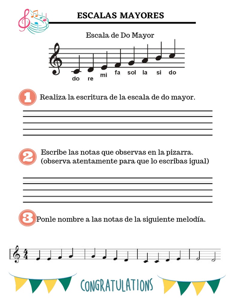 Escalas Mayores: Escala de Do Mayor | PDF