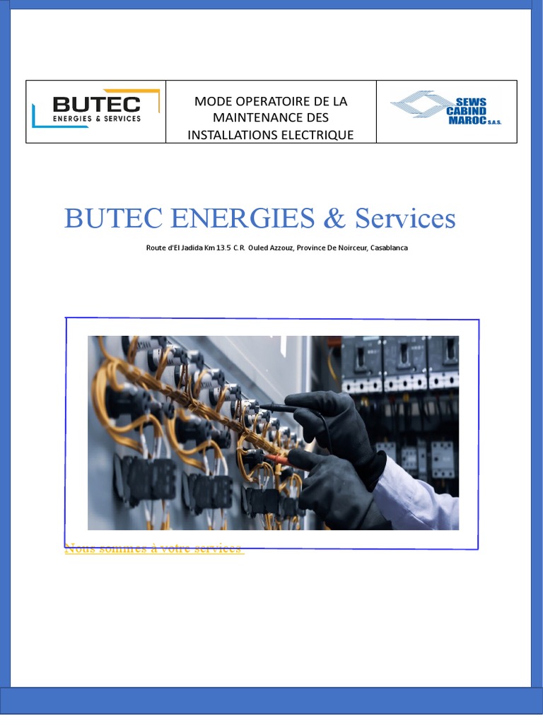 Maintenance Électrique Butec Énergies | PDF | Workflow