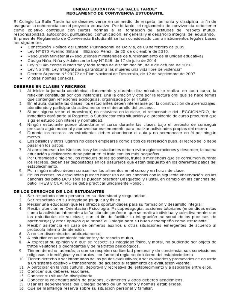 Resumen Reglamento Interno | PDF