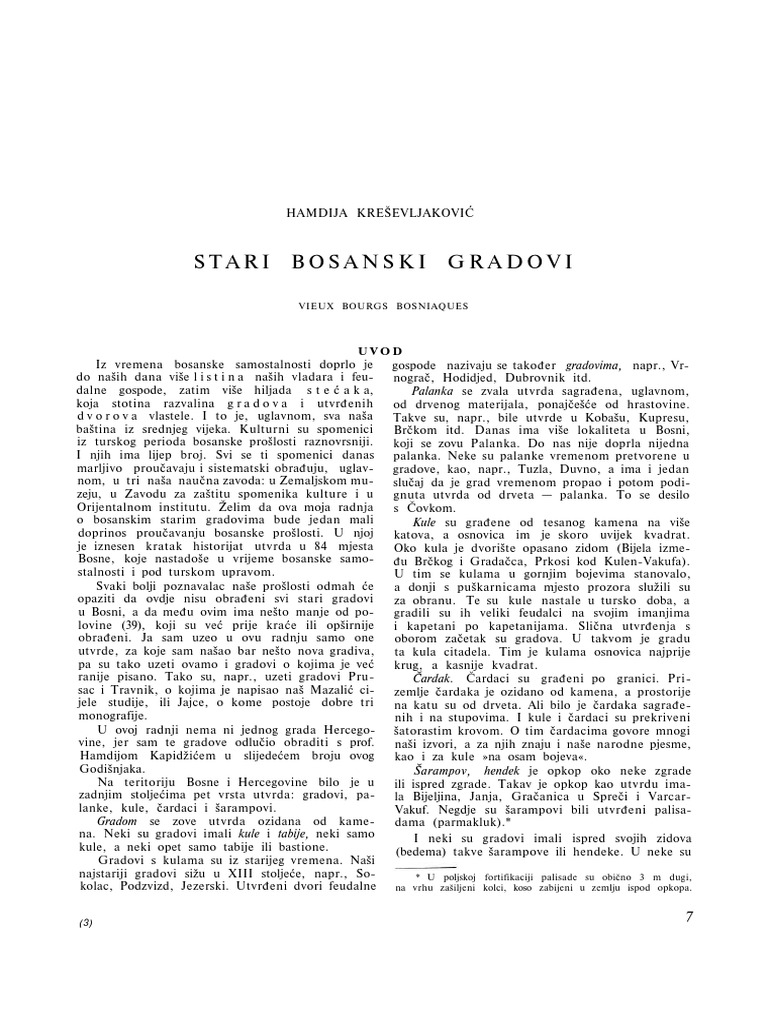 Stari Bosanski Gradovi | PDF