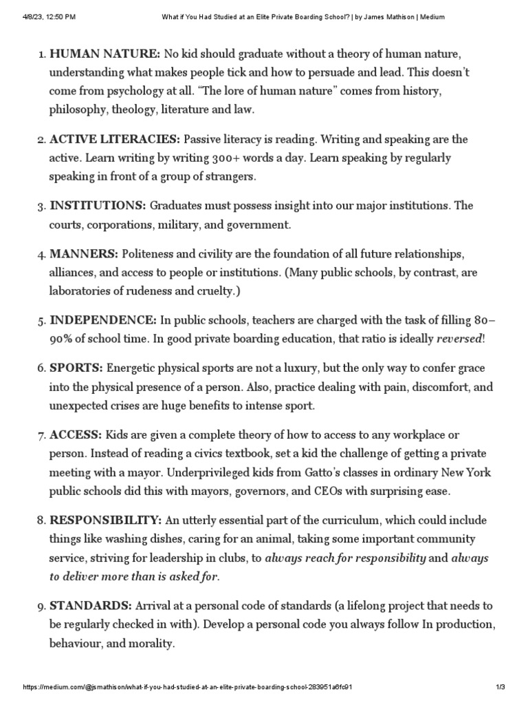 14 Principles of Elite Education | PDF | Psychological Concepts ...