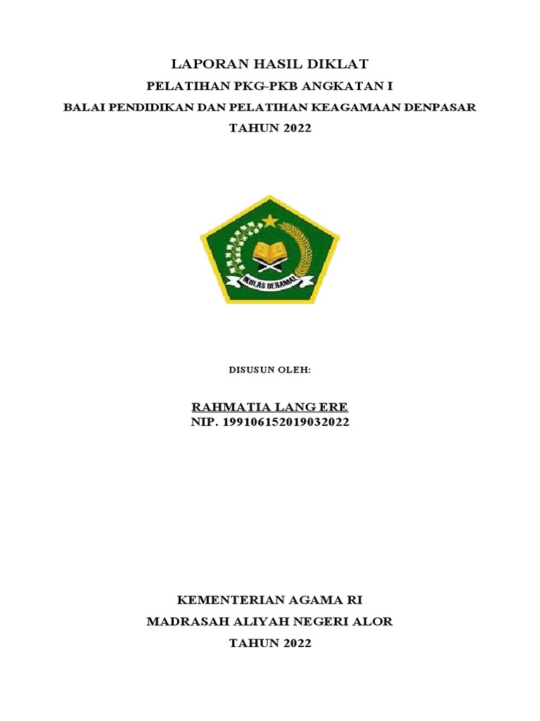 A. Laporan Hasil Diklat PKG PKB | PDF