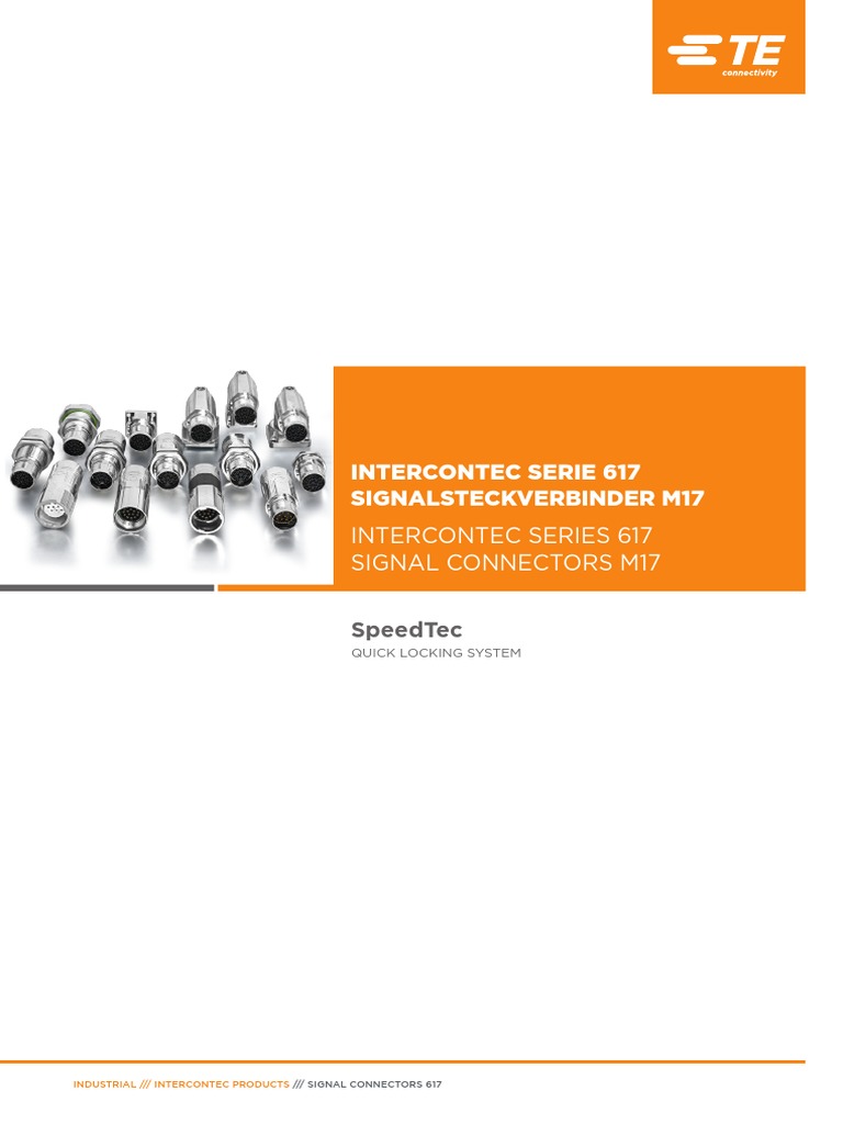 Intercontec Serie 617 Signalsteckverbinder M17: Speedtec | PDF
