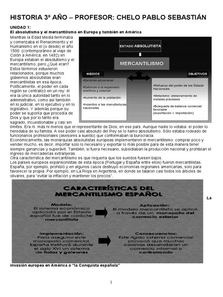 Historia 3º Año - Profesor: Chelo Pablo Sebastián | PDF | Era de ...