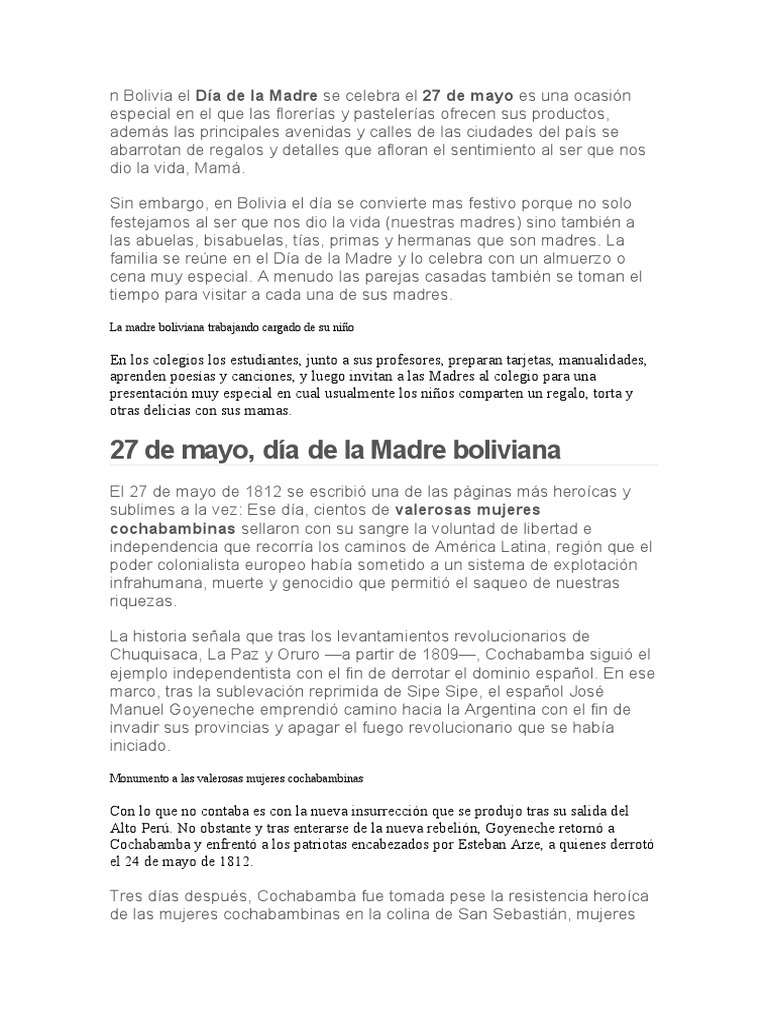 Dia de La Madre | PDF