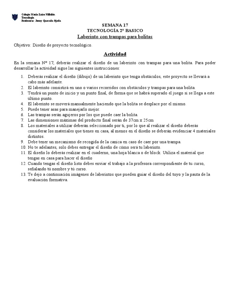 Laberinto Con Trampas para Bolitas: Actividad | PDF | Diseño