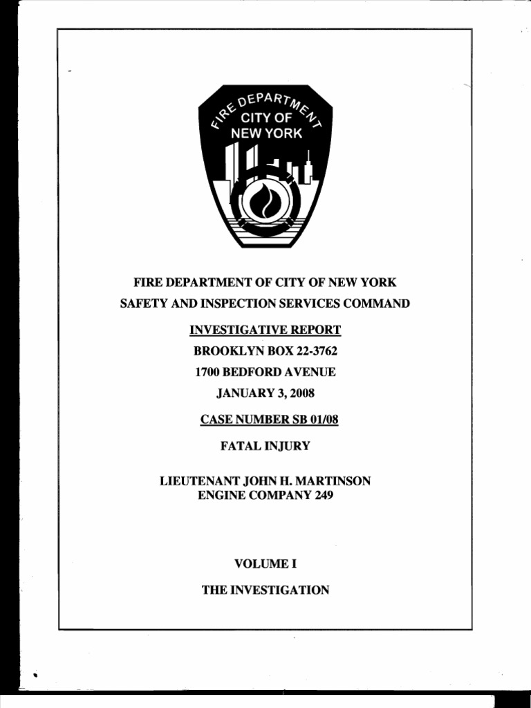 FDNY Report On Fatal Fire, January 3, 2008 | PDF | New York City Fire ...