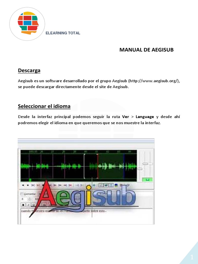 Manual de Aegisub Descarga: Elearning Total | PDF | Software | Informática