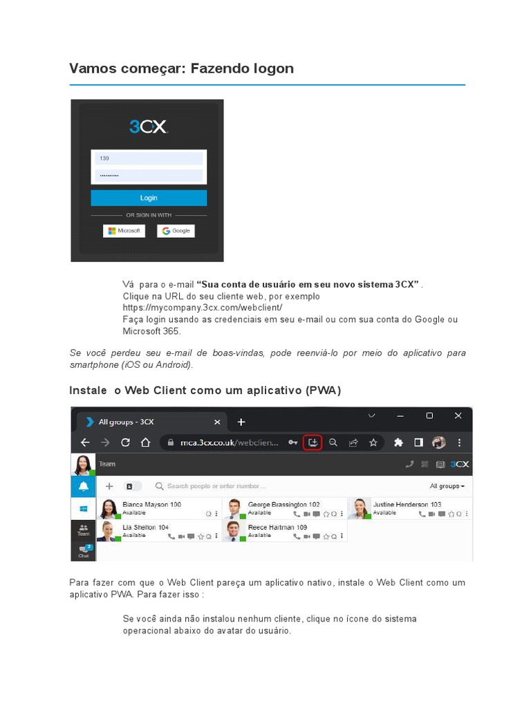 Manual de Usuário - PABX 3CX | PDF | Aplicativo para celular | Android ...
