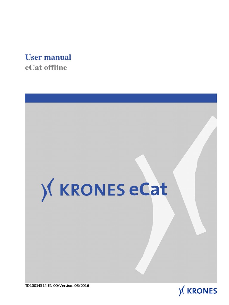 KRONES Ecat Offline EN | PDF