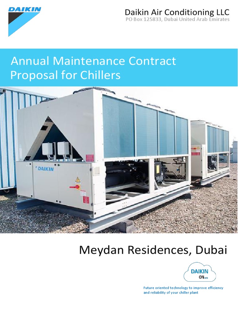 Daikin Chiller AMC Proposal Dubai | PDF | Indemnity | Legal Liability