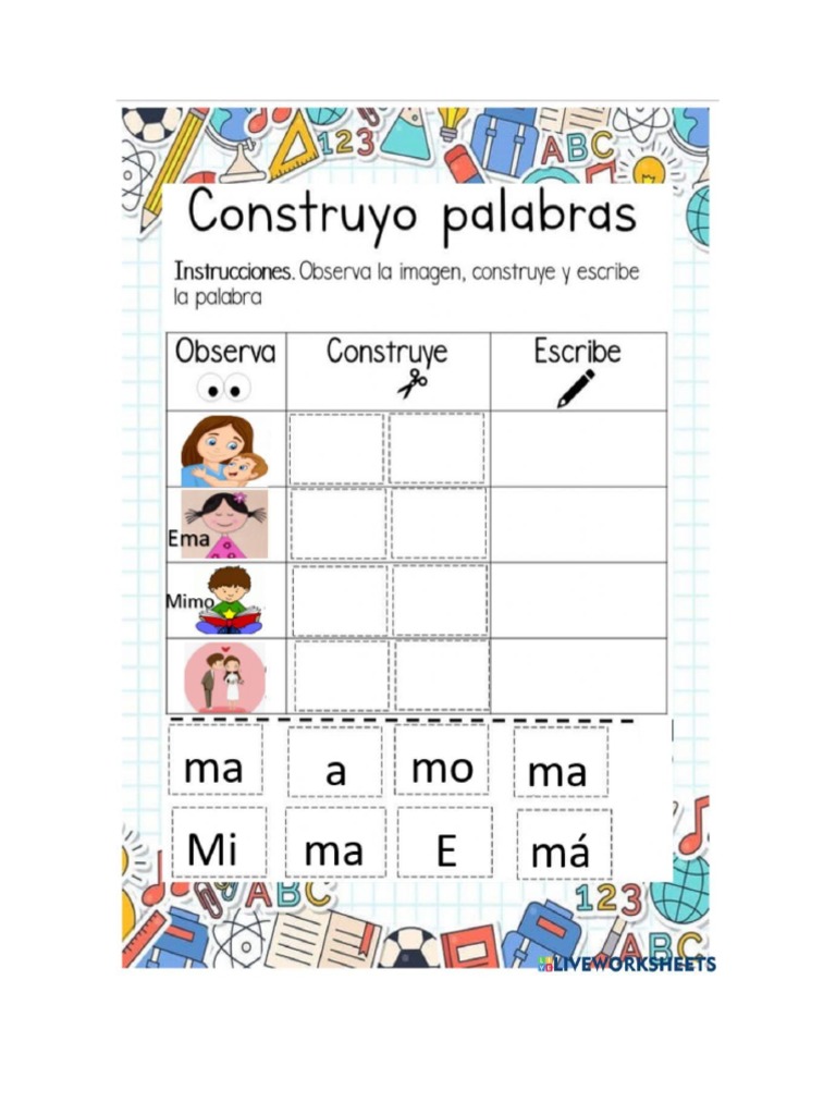 Forma Palabras Con Ma Me Mi Mo Mu | PDF