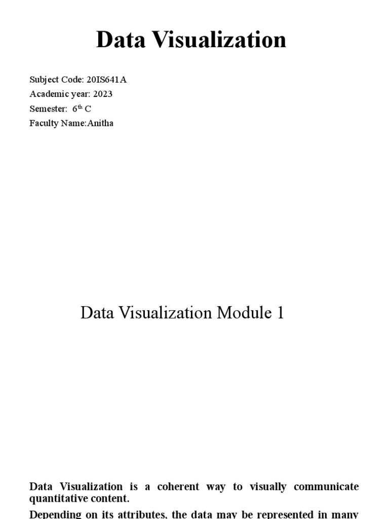 Data Visualization Module1 | PDF | Computer Science | Computer Programming