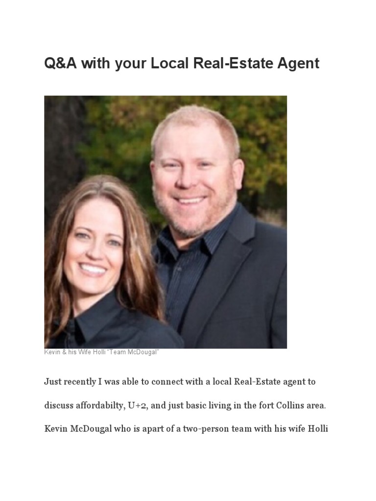 Q A With Your Local Real-Estate Agent | PDF