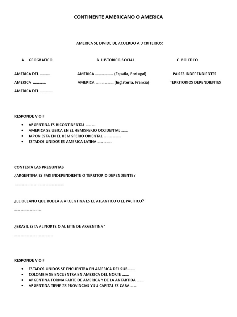 Estructura del Continente Americano | PDF