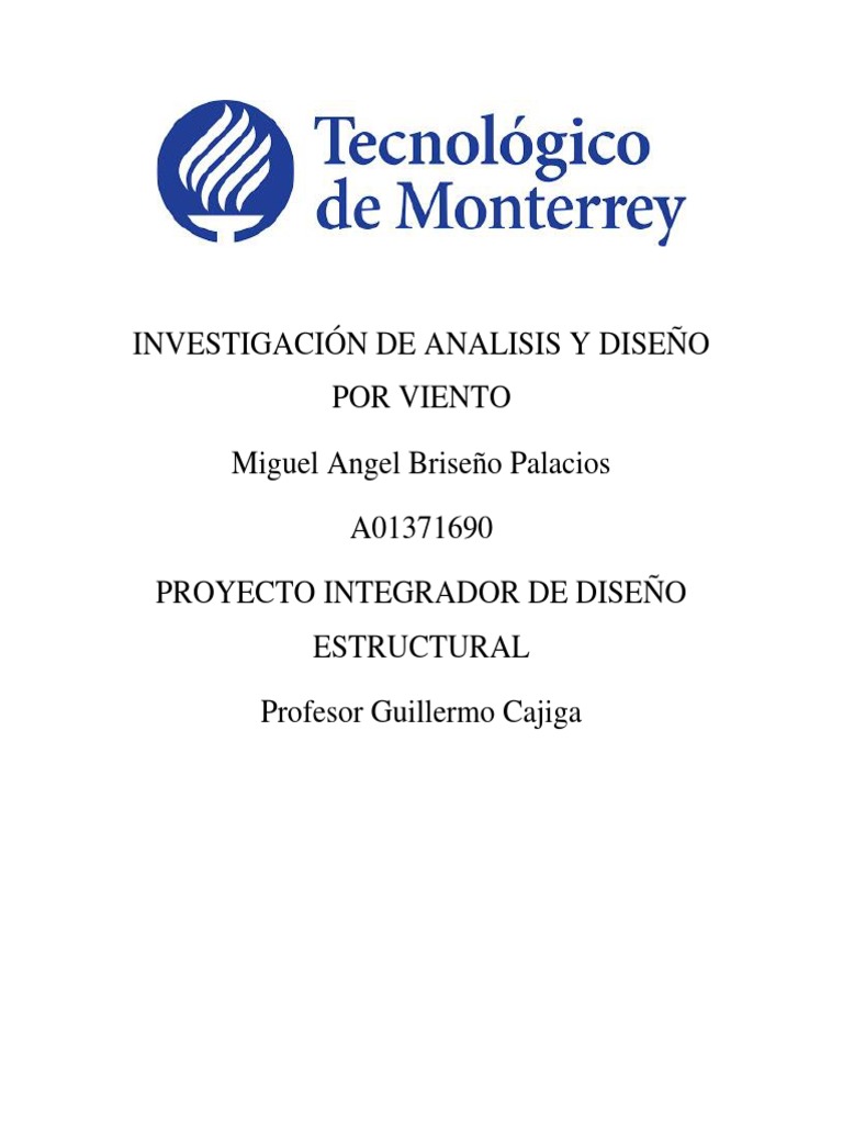 Análisis y Diseño Estructural por Viento | PDF | Herida | Presión