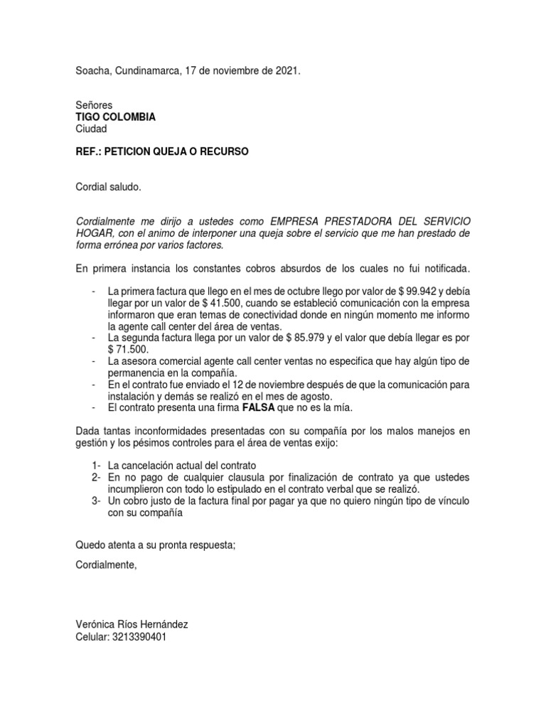 PQR Tigo VERONICA RIOS HERNADEZ | PDF