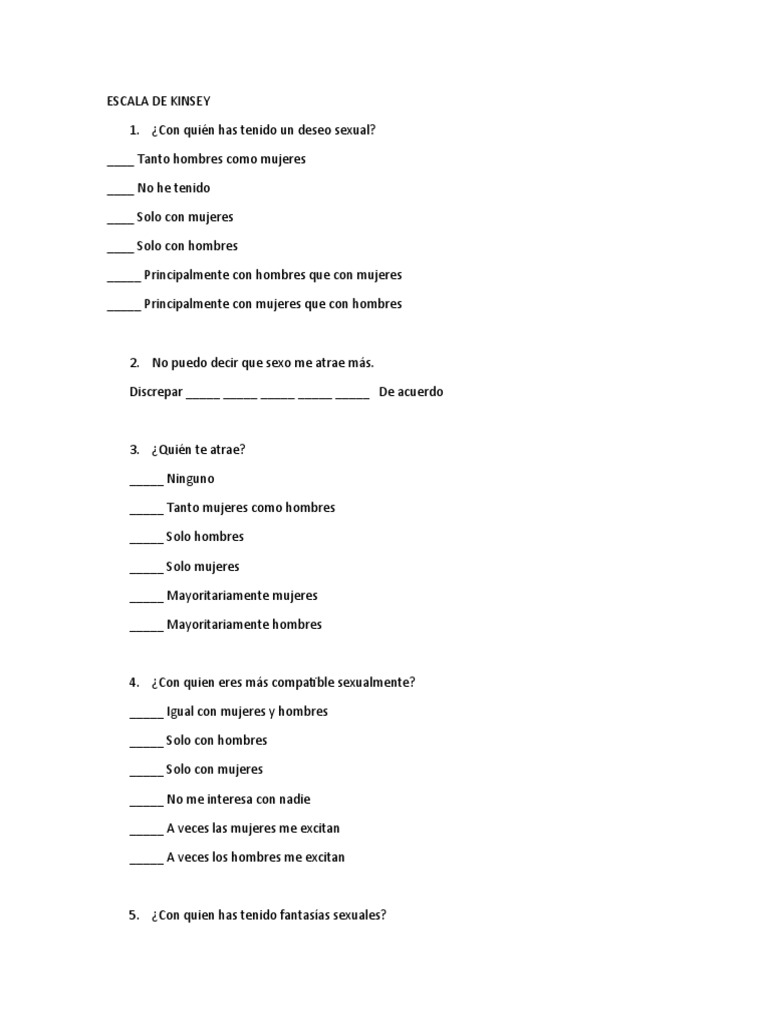 Escala de Kinsey | PDF