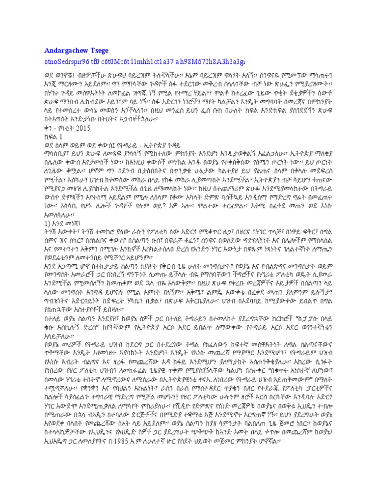 Andargachew Tsege | PDF