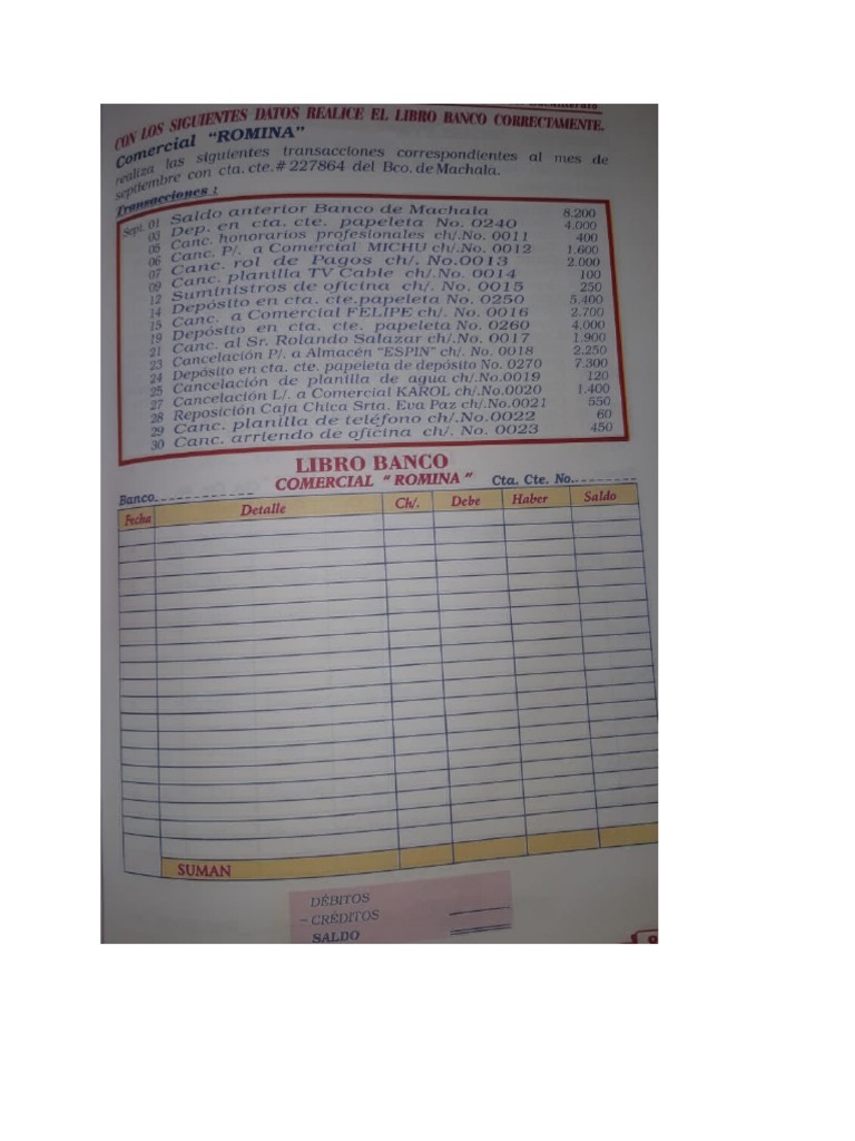 Libro Banco | PDF