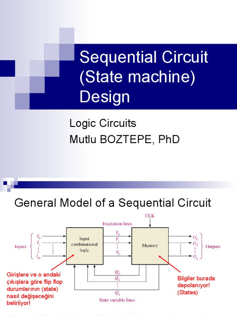 Sequential Circuit (State Machine) Design: Logic Circuits Mutlu Boztepe ...