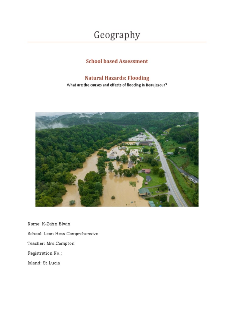 Geography SBA1 | Download Free PDF | Flood | Hydrology