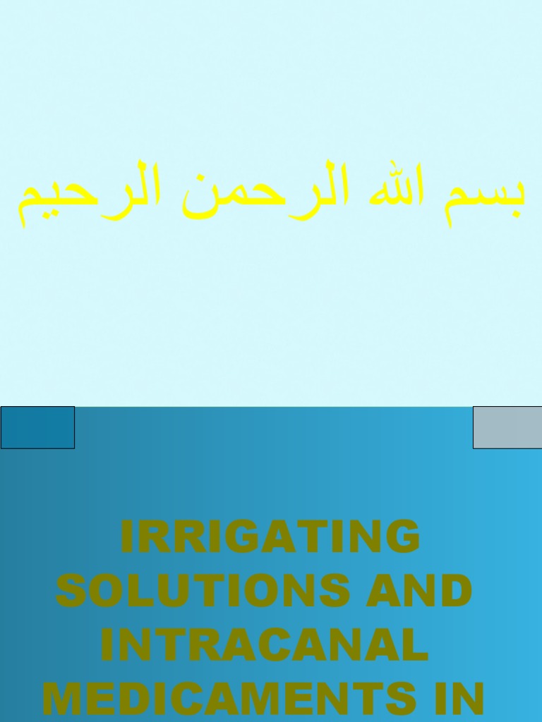 Irrigation in Endodontics | PDF | Ethylenediaminetetraacetic Acid | Chemical Substances