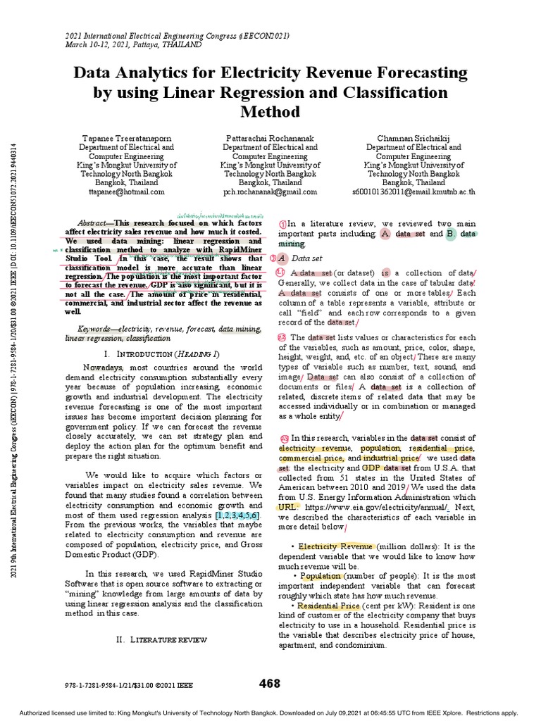 IEEE_iEECON2021_Data-Analytics-of-Electricity-Revenue | PDF ...