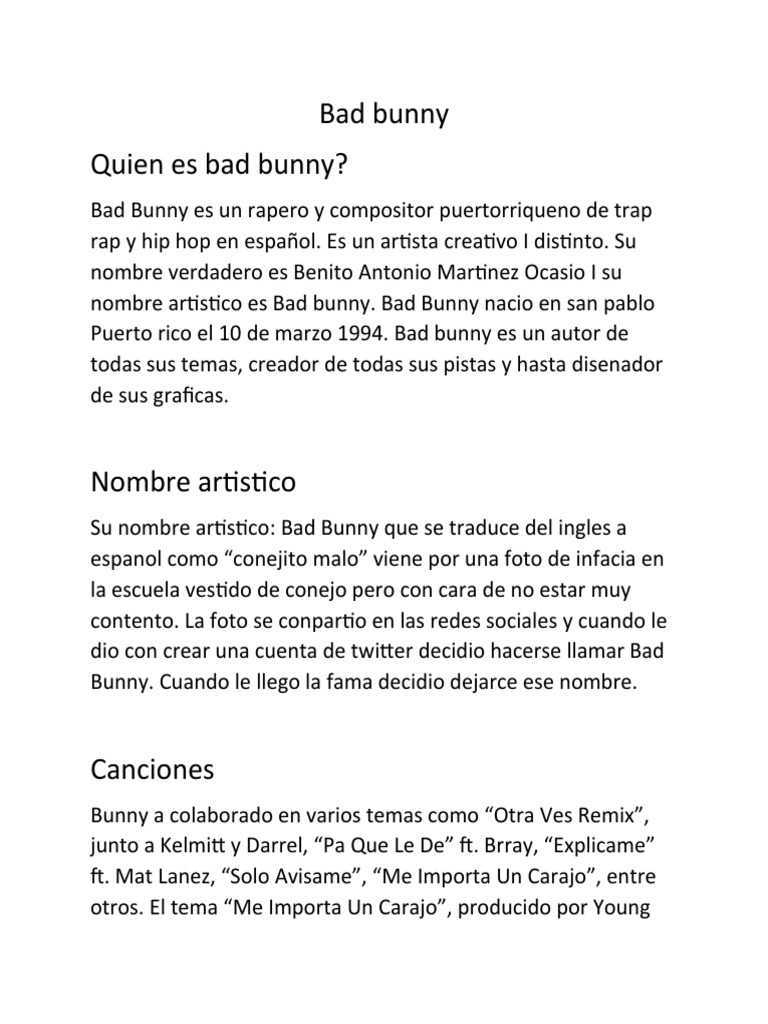 Bad Bunny | PDF