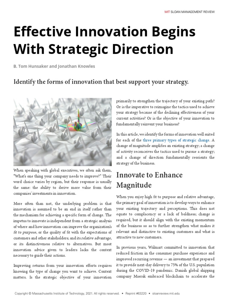 Effective_Innovation_Begins_With_Strategic_Direction | PDF