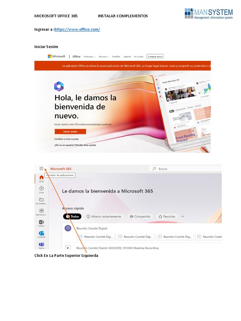 Instalar Complementos en Office 365 | PDF