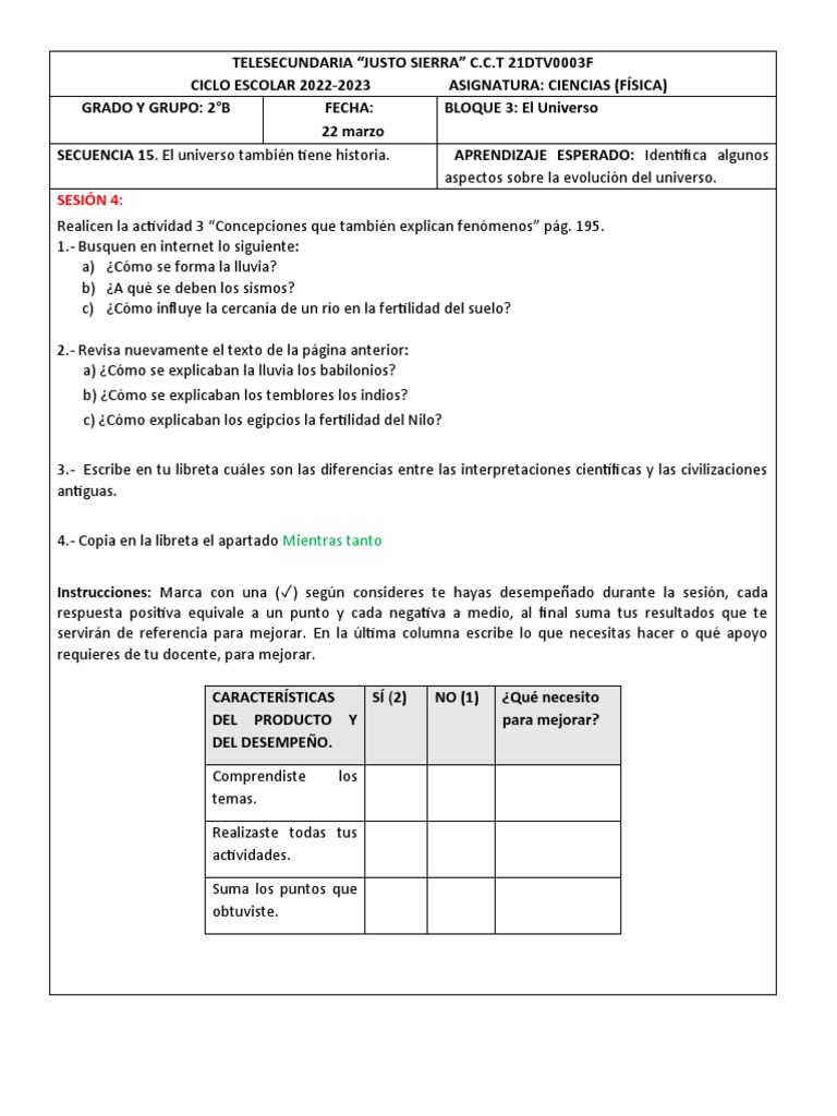 Ciencias 22 Marzo | PDF