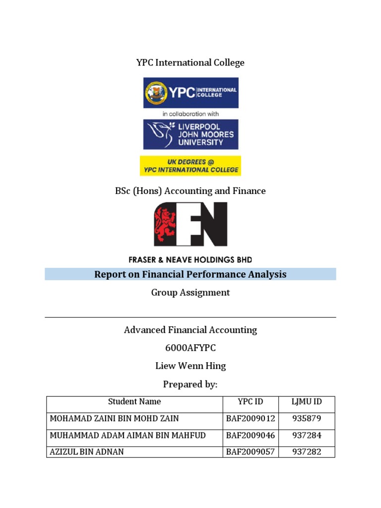 Zaini Zain (BAF2009012) Adv. Fin. Acc Group Assignment (UPDATED) | PDF ...