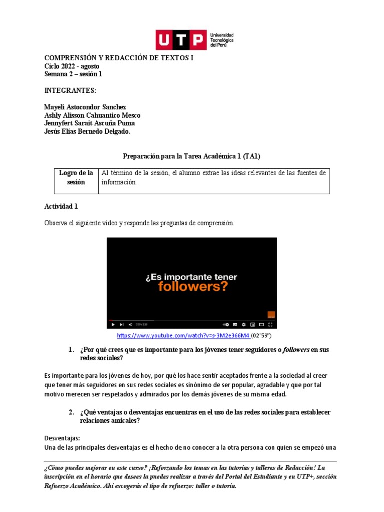 S02.s1-Preparación para La TA1 (Material) TAREA | PDF | Depresión ... S02.s1-Preparación para La TA1 (Material) TAREA | PDF | Depresión ...