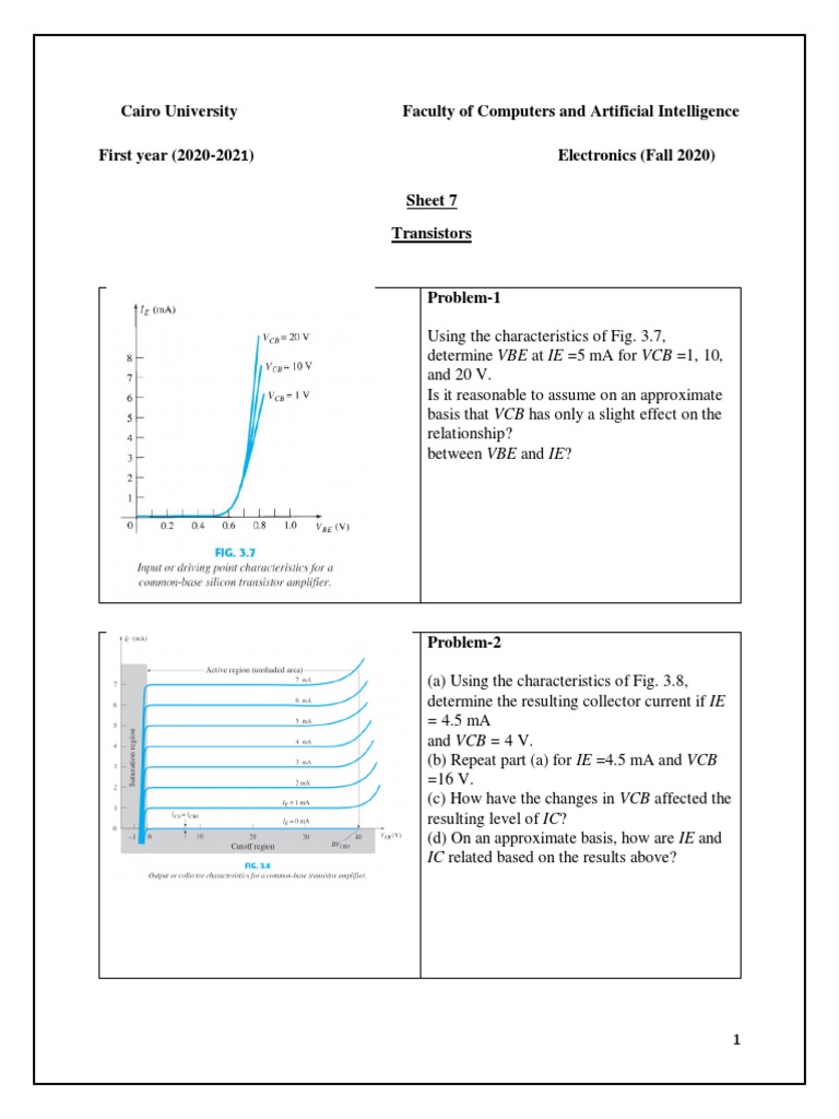 Sheet 7 | PDF | Electronics | Analog Circuits