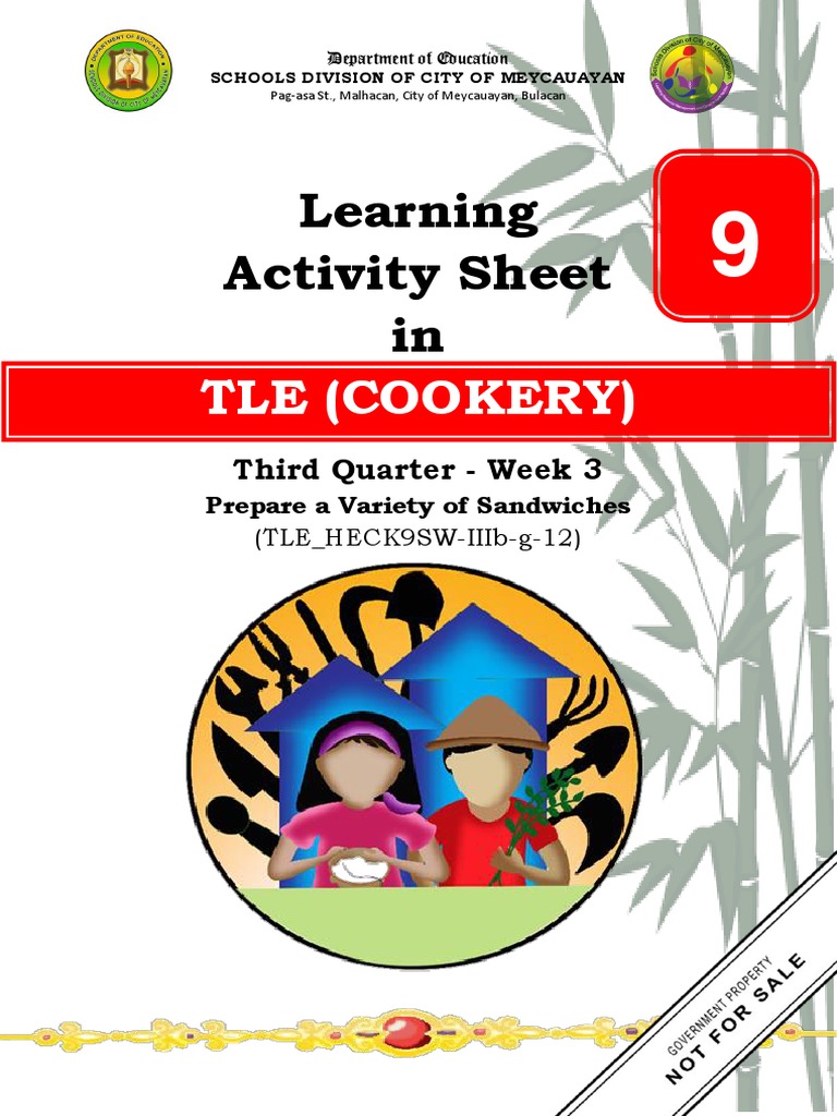 Apw Cookery 9 Las q3 Week3 | PDF | Breads | Sandwich