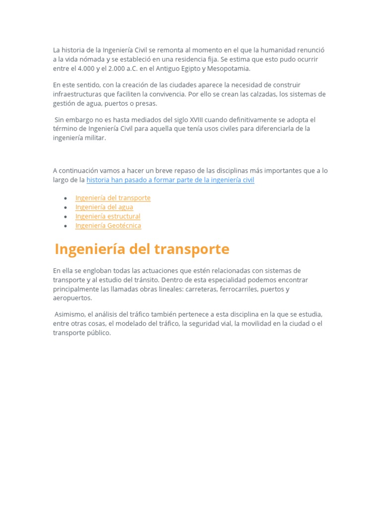 Que Es La Ingeniería Civil | PDF | Ingeniero civil | Ingeniería