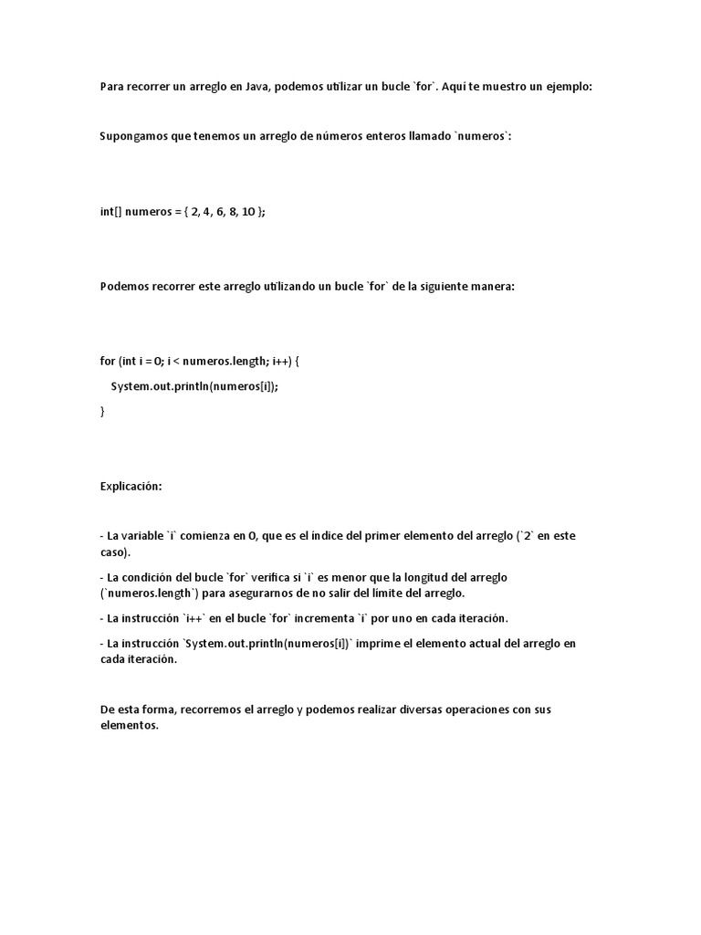 Arreglo en Java | PDF